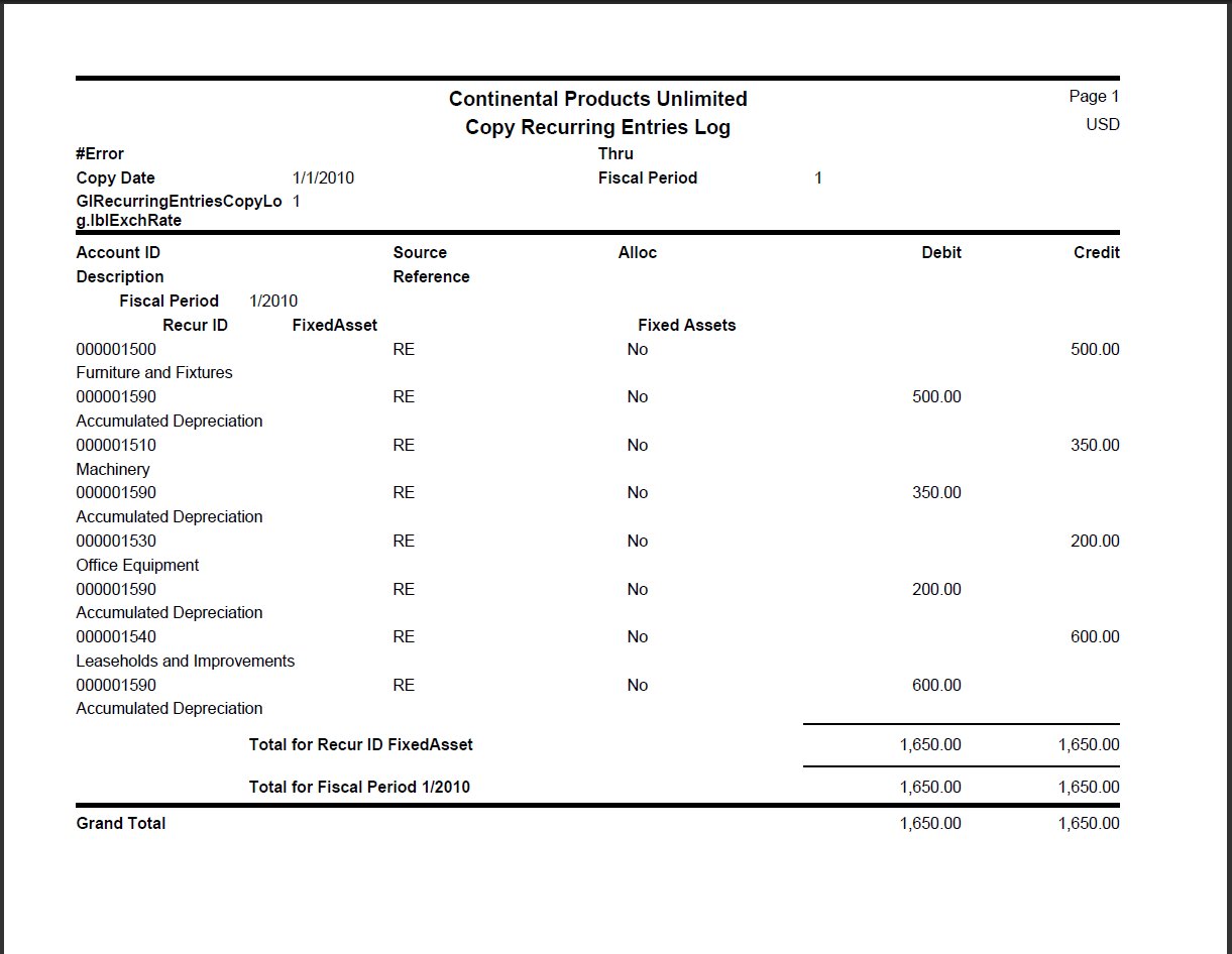 Copy Recurring Entries